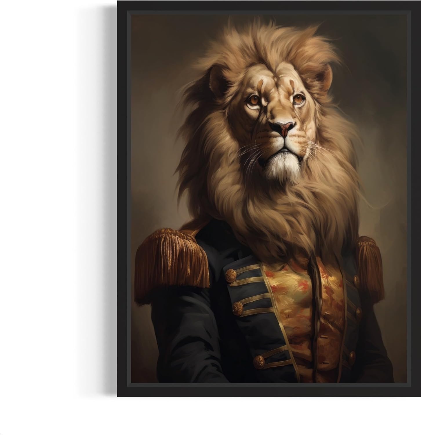 AEFER Lion Vintage Portrait Poster Art Print, Classic Animals Wall ...