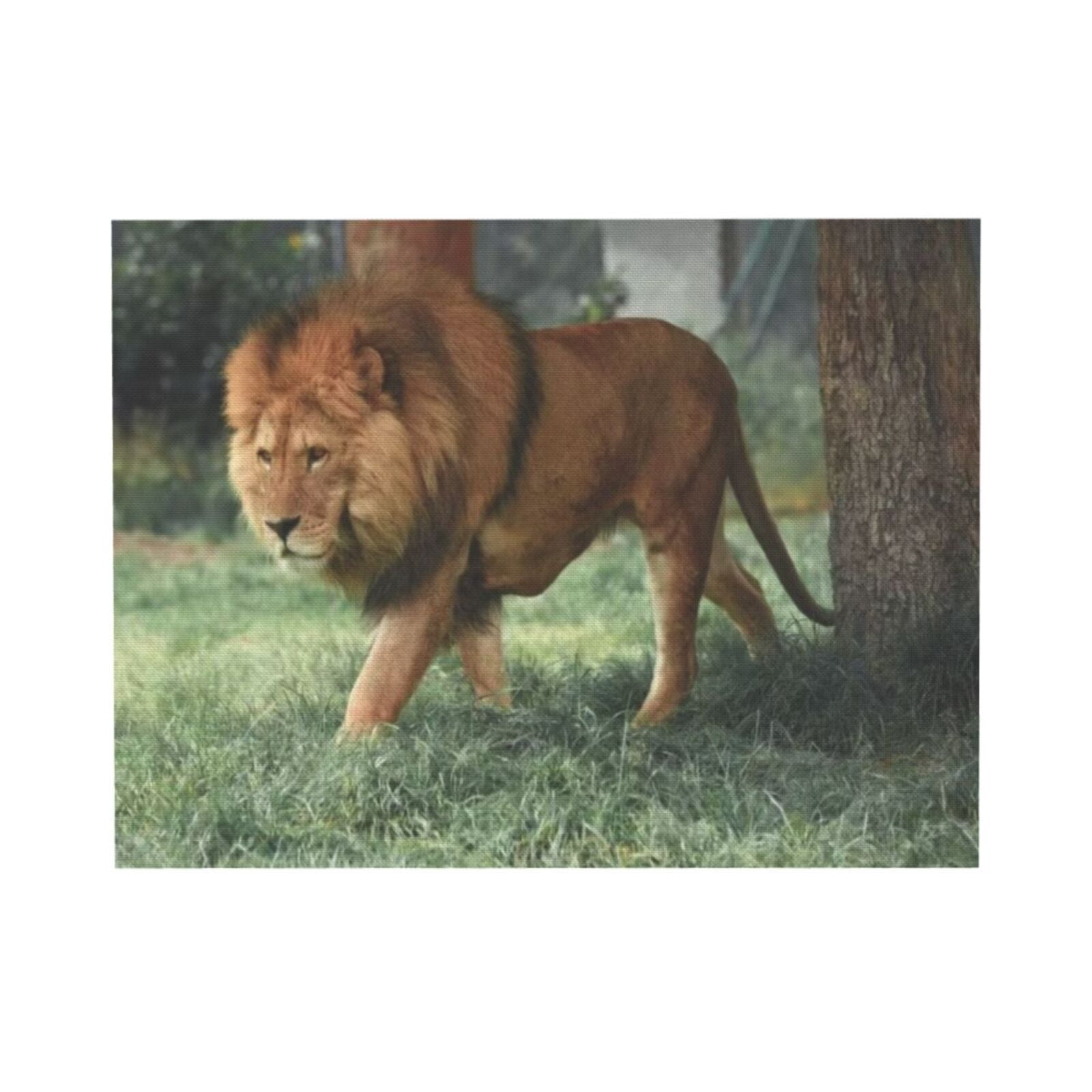 AEFER Lion Wall Art for Home Office Lion Canvas Wall Art for Living ...