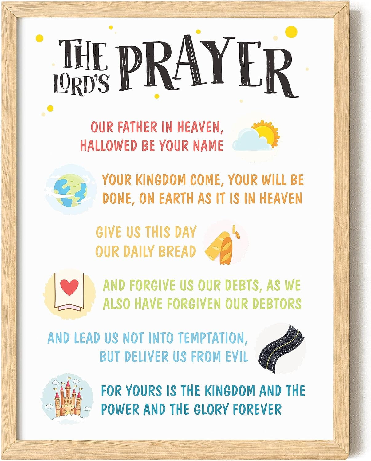 AEFER The Lords Prayer Wall Decor - 12x16 Our Father Lords Prayer Wall ...