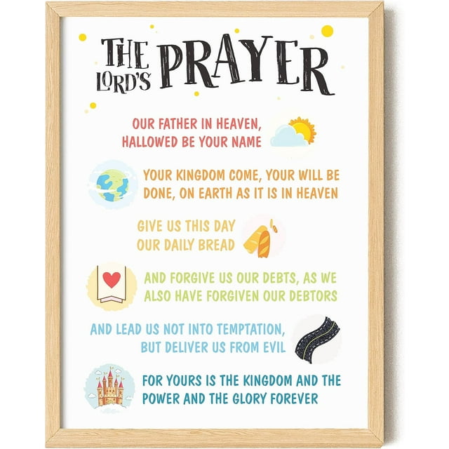 AEFER The Lords Prayer Wall Decor - 12x16 Our Father Lords Prayer Wall ...