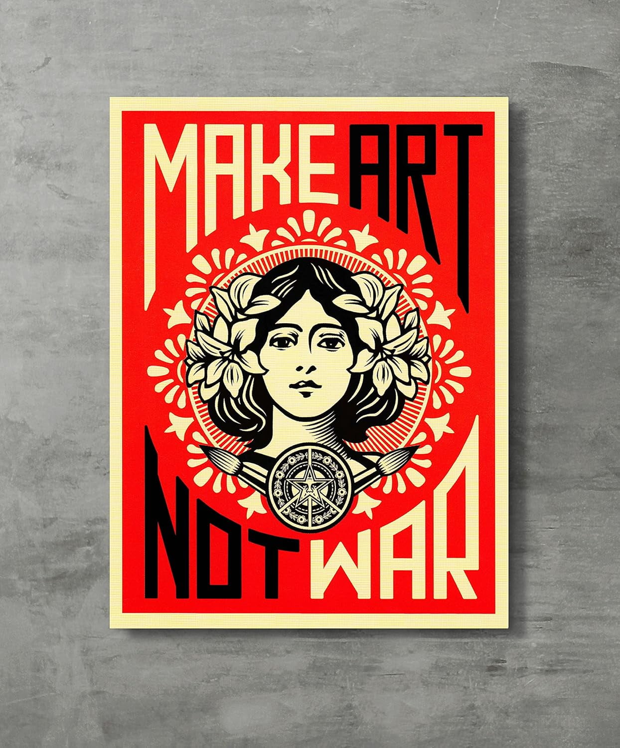 AEFER Make Art Not War -War Peace Poster Shepard Fairey Decorative ...