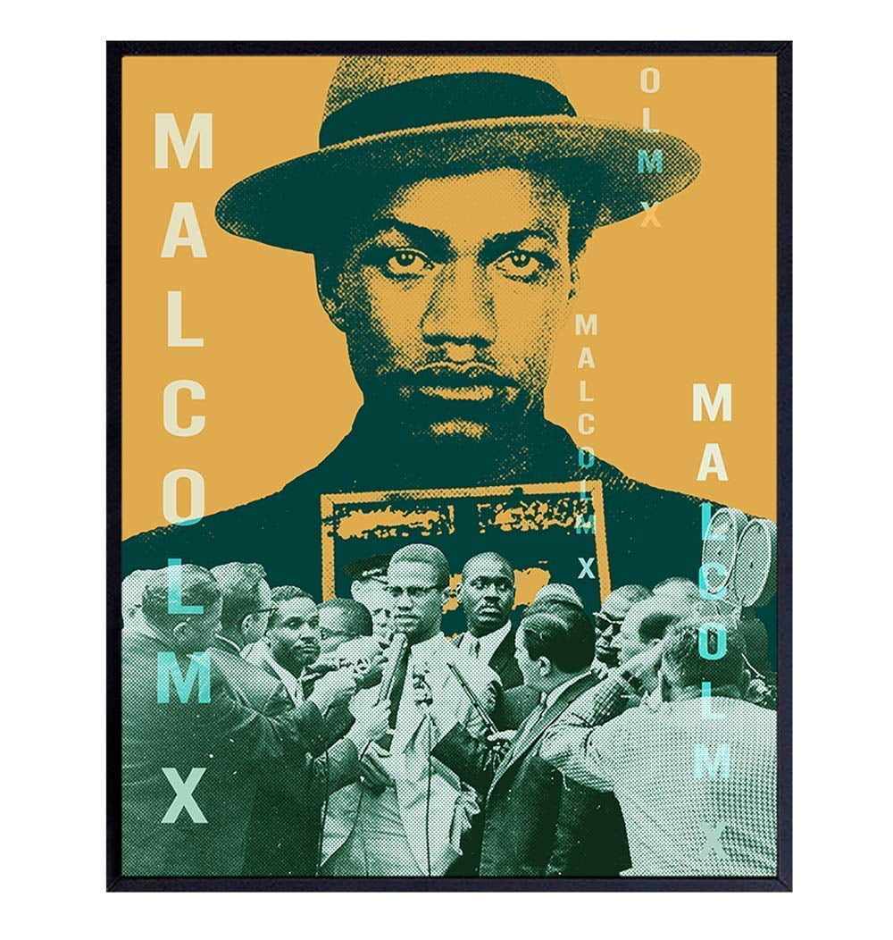 AEFER Malcolm X Poster Black African American Civil Rights ...