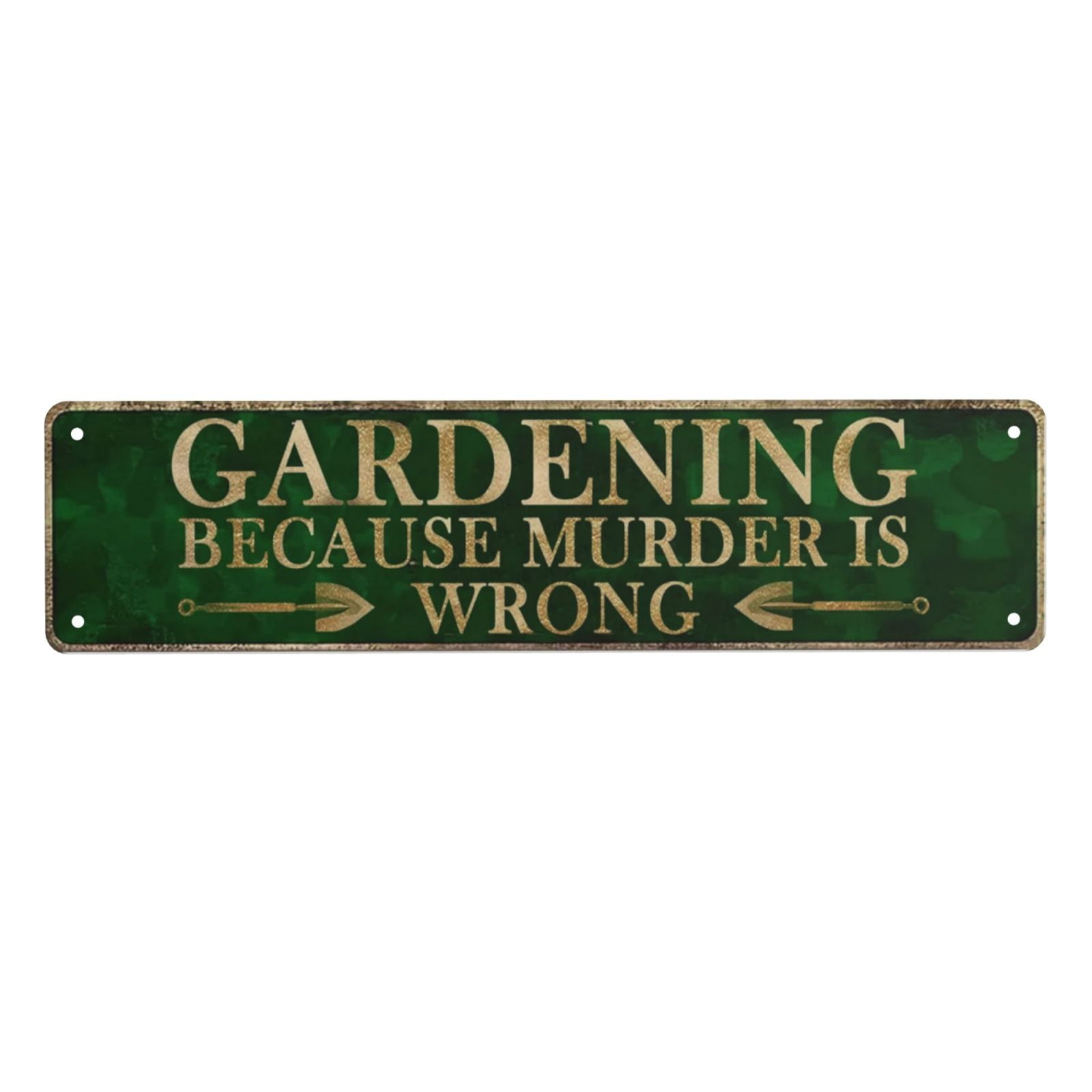 AEFER Man Cave Decor Vintage Wall Decor Gardening Because Murder is ...