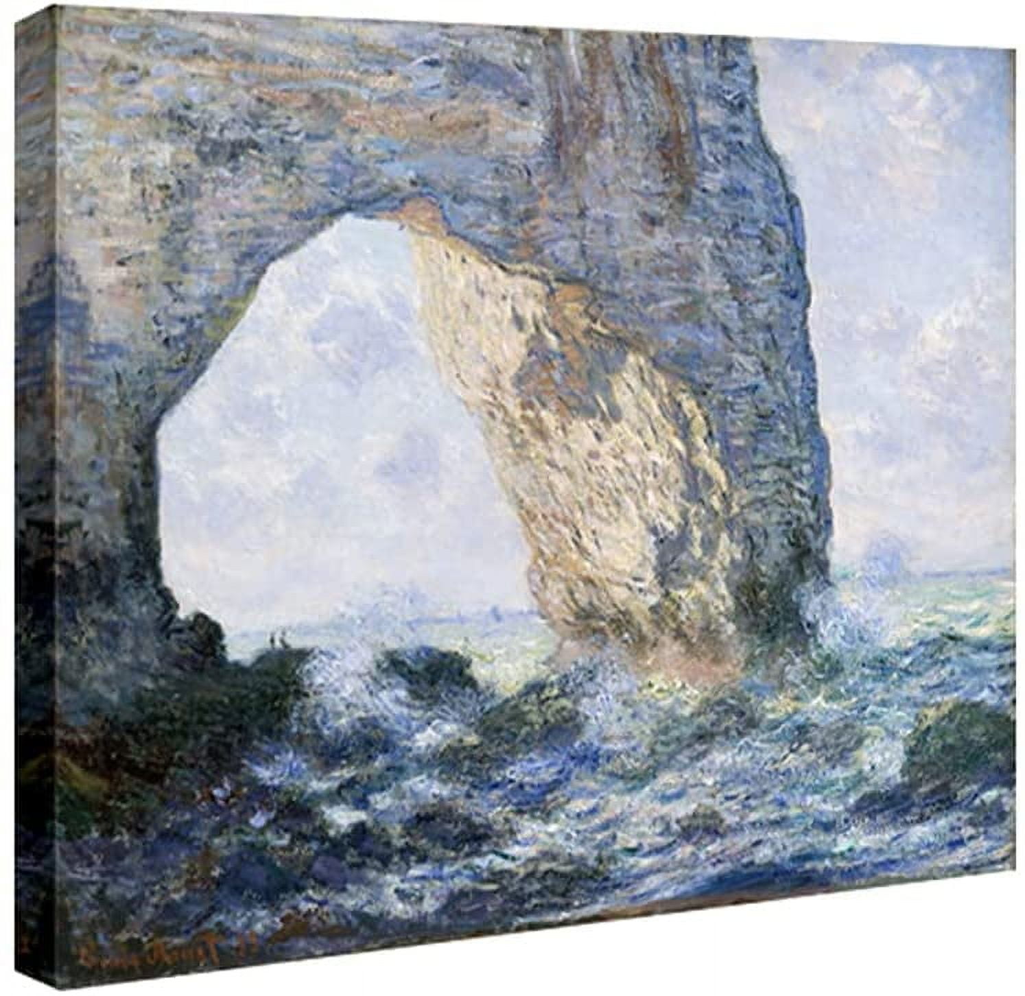 AEFER The Manneporte Canvas Prints Wall Art of Claude Monet Famous Oil ...