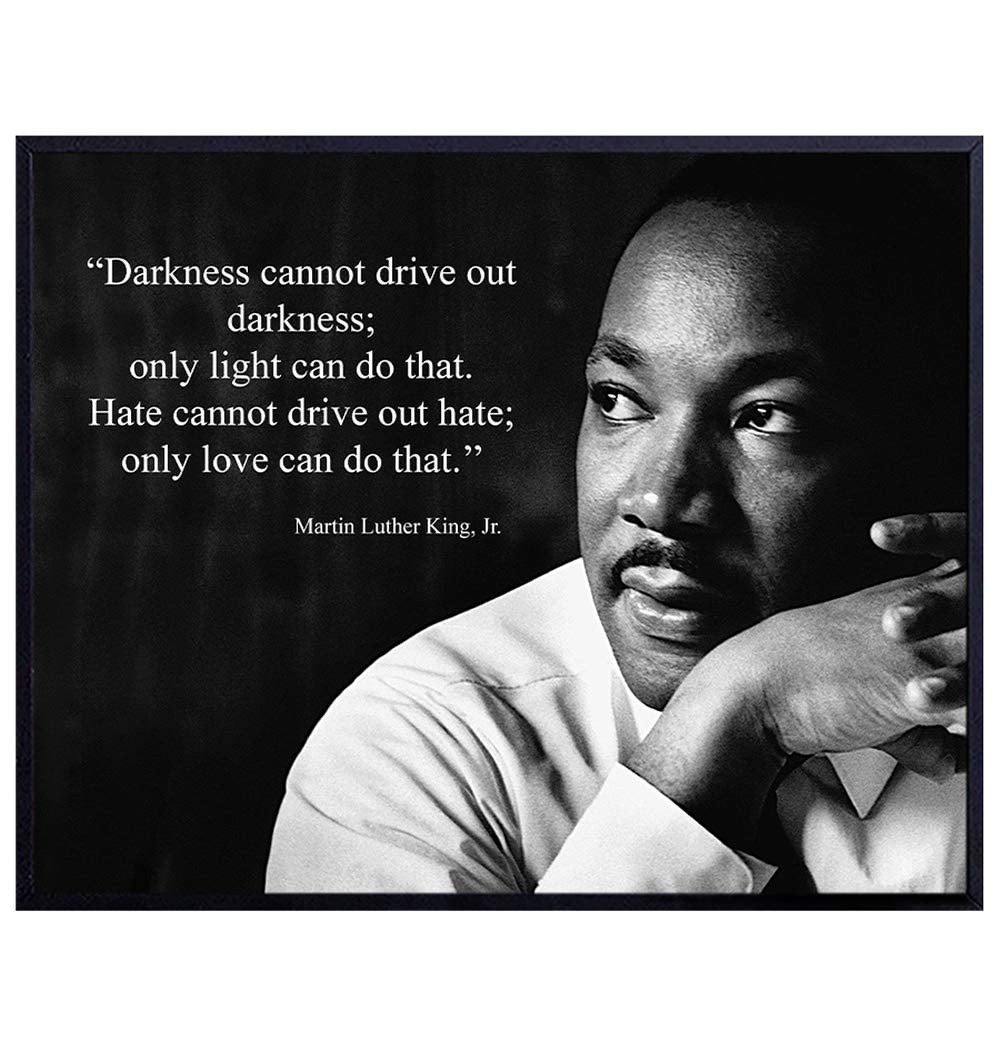 AEFER Martin Luther King Jr. Darkness Quote Wall Art Print -Photo-Home ...