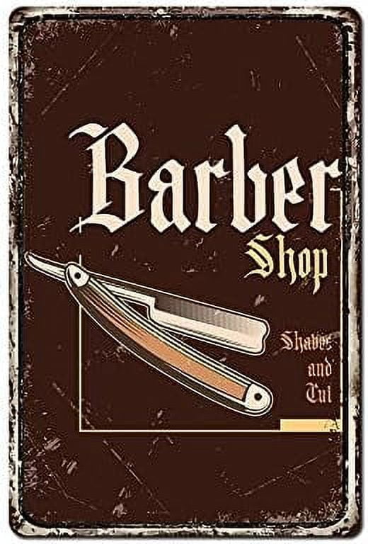 AEFER Metal Sign Barber Shop Haircut Vintage Tin Sign Home Bar Kitchen ...