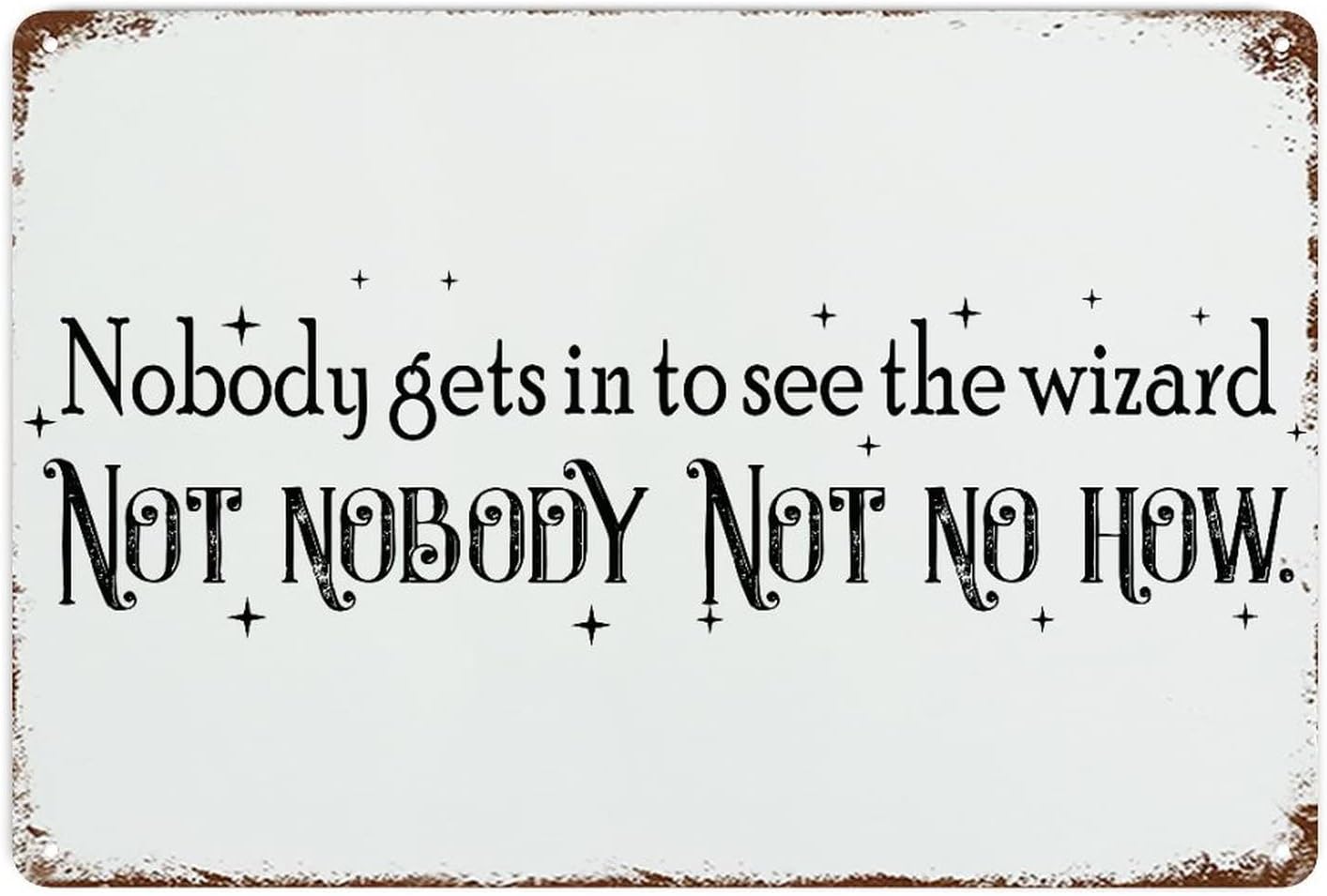 AEFER Metal Tin Sign Family Lettering Poster Metal Decor Signs Nobody ...