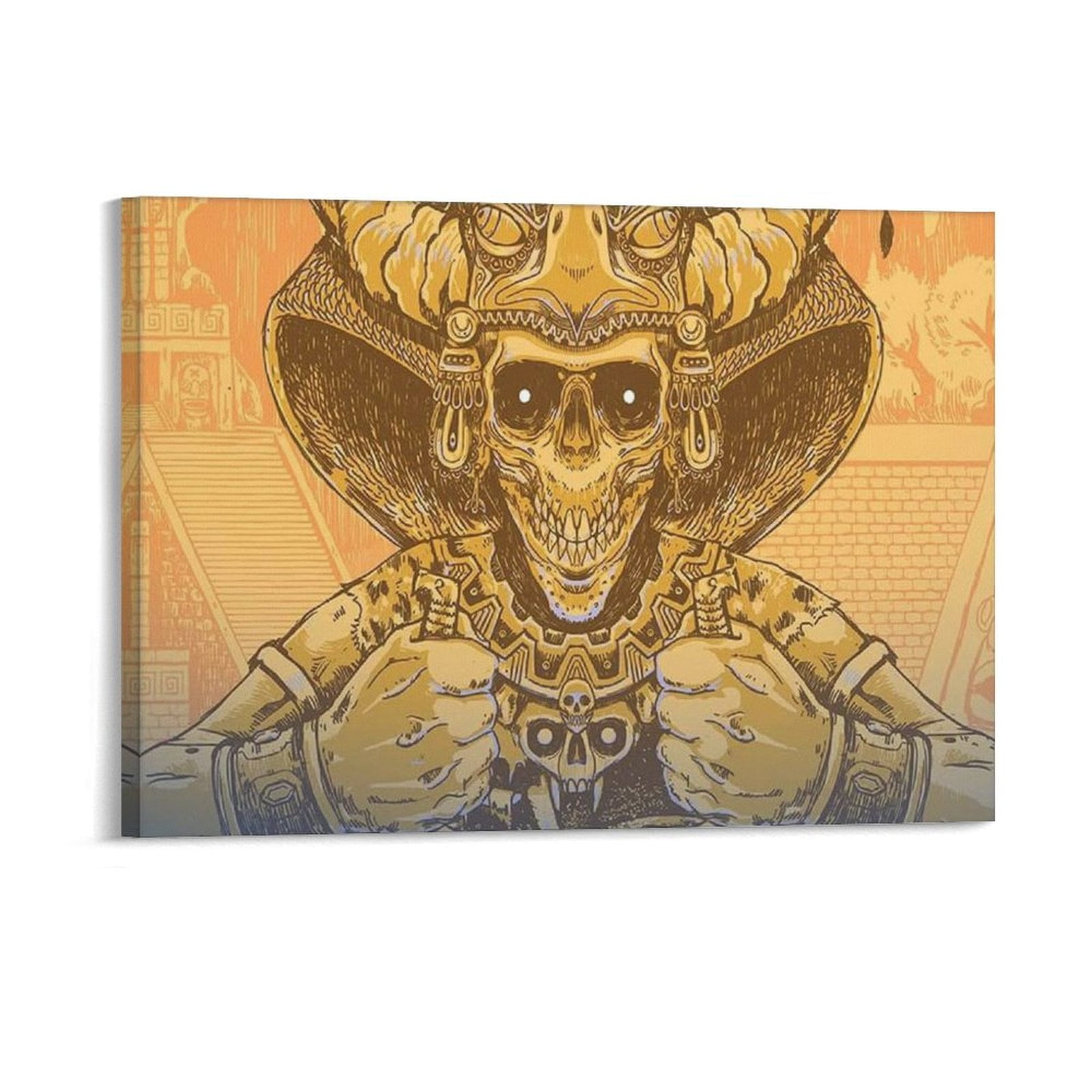 AEFER Mexican Indian Art Canvas Prints Mayan Aztec Calendar Poster ...