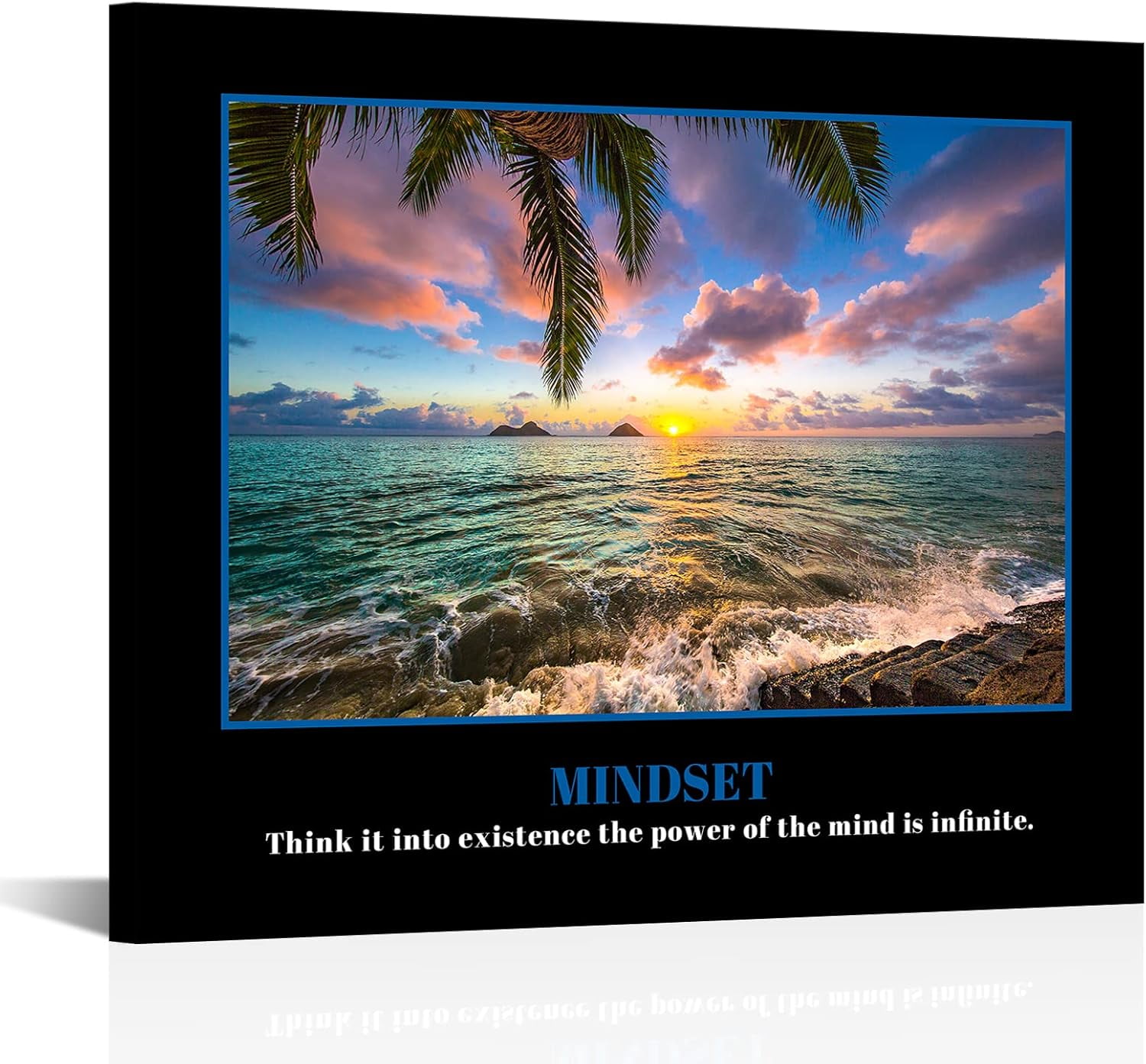 AEFER Mindset Canvas Wall Art Prints- Uplifting Quotes for Home ...