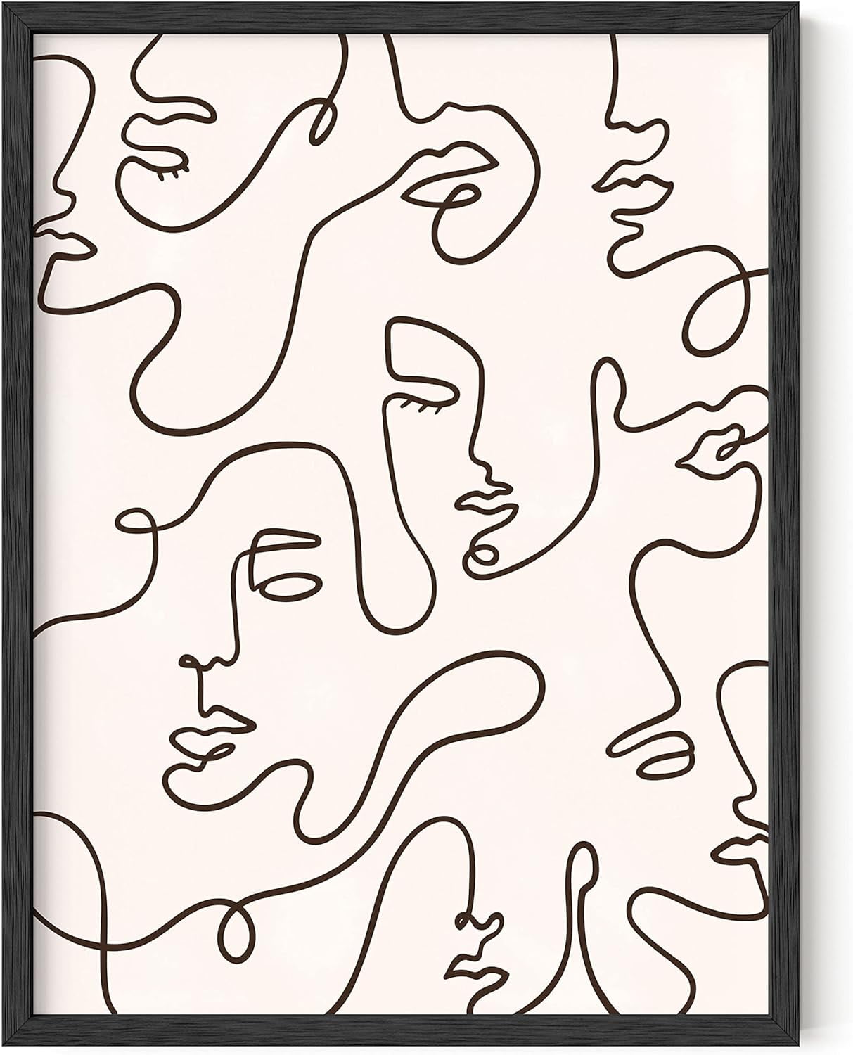 AEFER Minimalist Line Art Wall Decor, 12x16 Unframed Poster Print ...