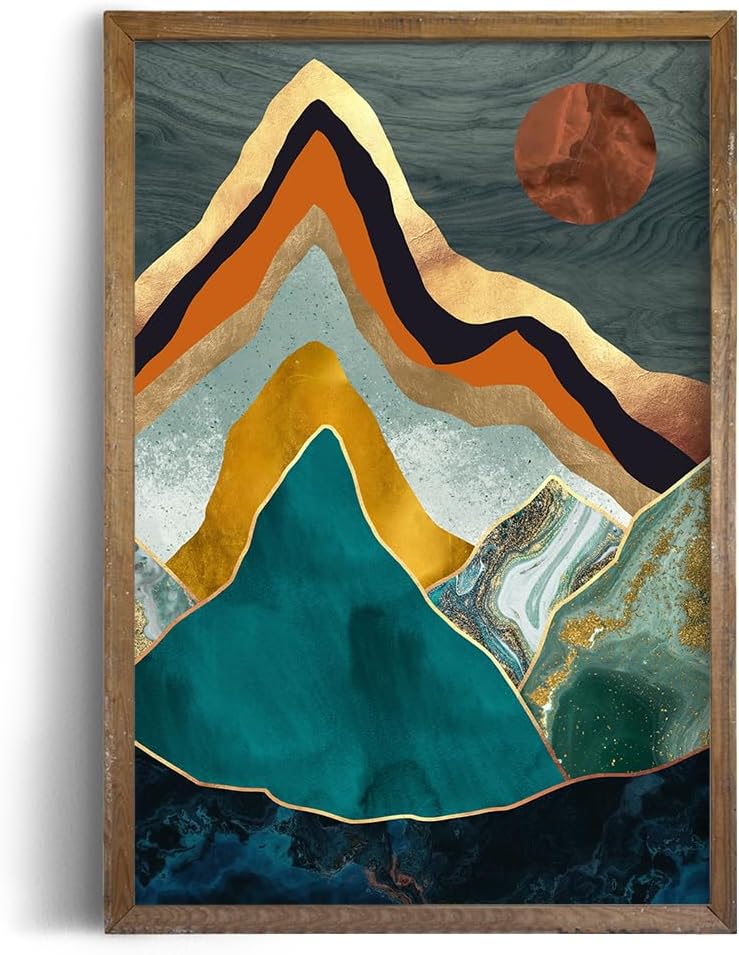 AEFER Modern Moon Wall Art – Large Bohemian Bathroom Decor Wall Art for ...