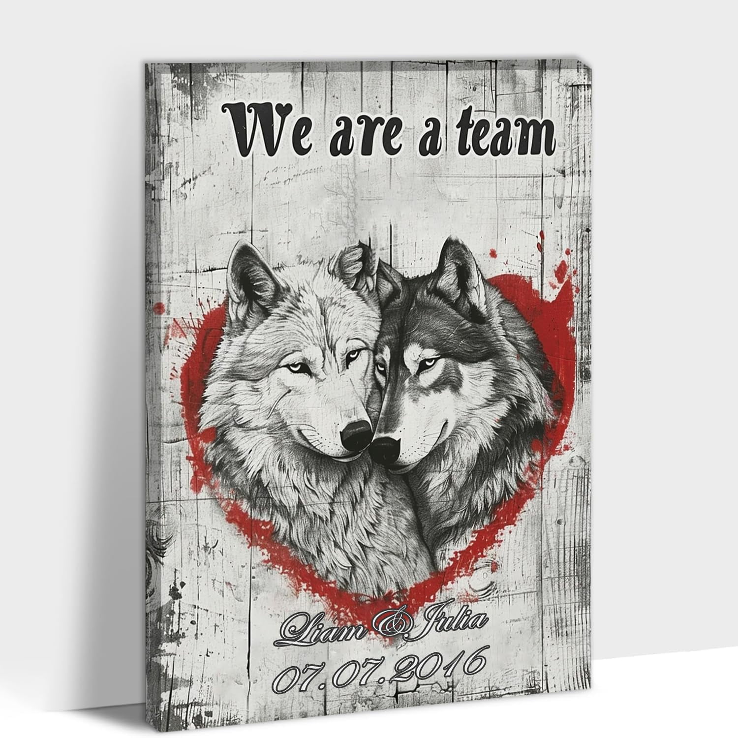 AEFER Modern Wolf Decor Animal Canvas Wall Art, Wolves Decor The Tale ...