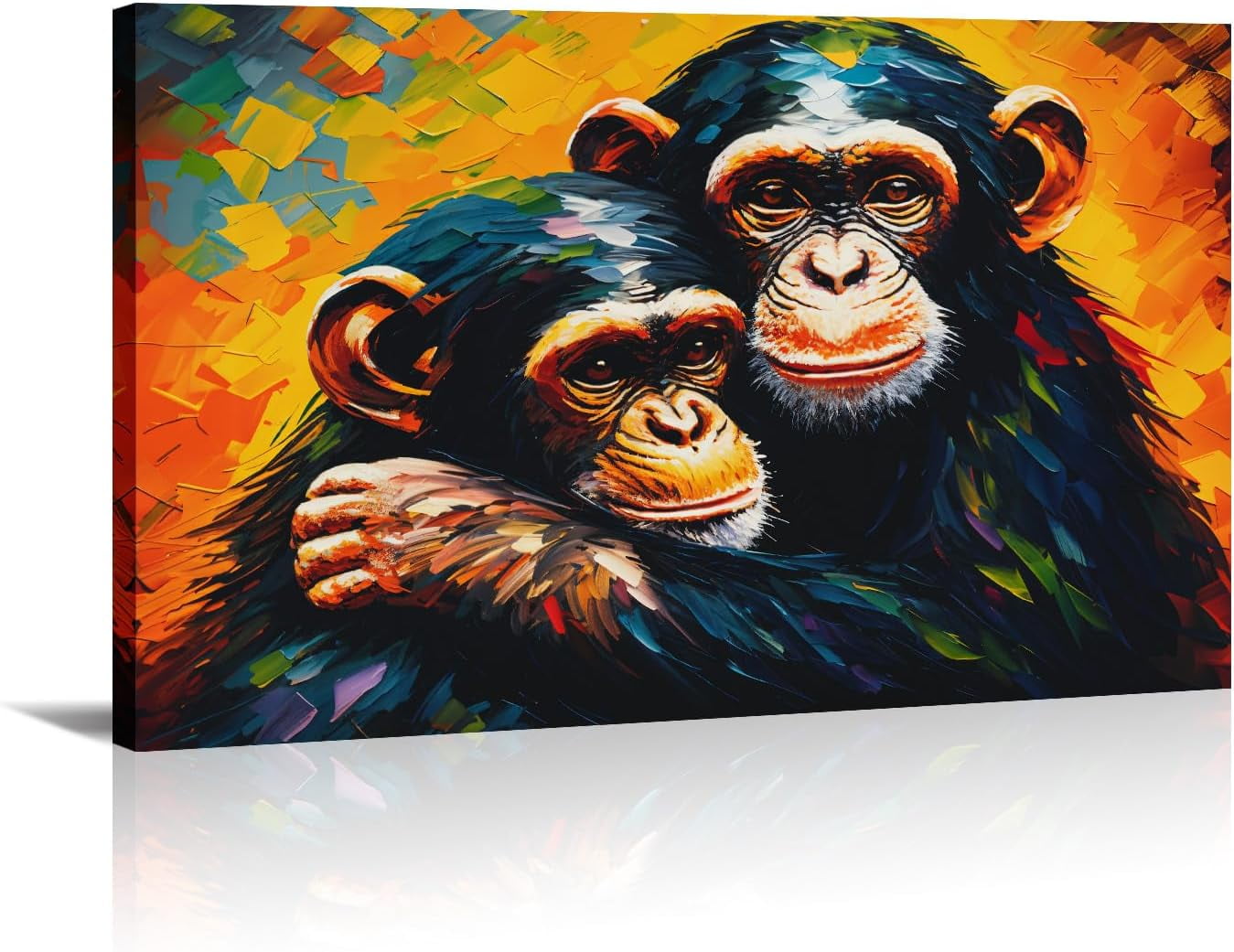 AEFER Monkey Canvas Wall Art - Monkey Wall Decor Graffiti Animal ...