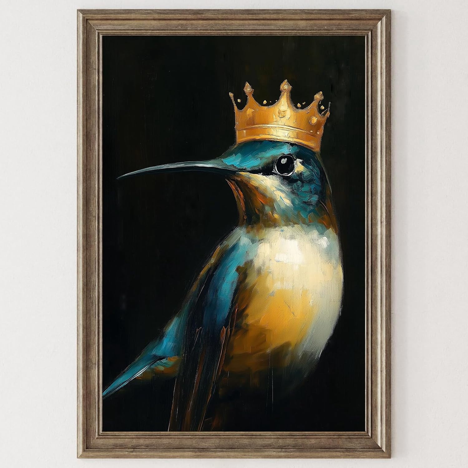 AEFER Moody Bird Wall Art Vintage Hummingbird Poster Bird Wall Art Wild ...