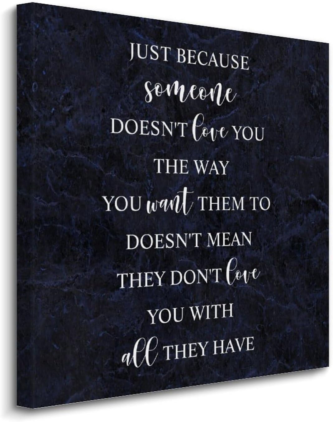 AEFER Motivational Canvas Prints Wall Art Just Because Someone Doesn't ...