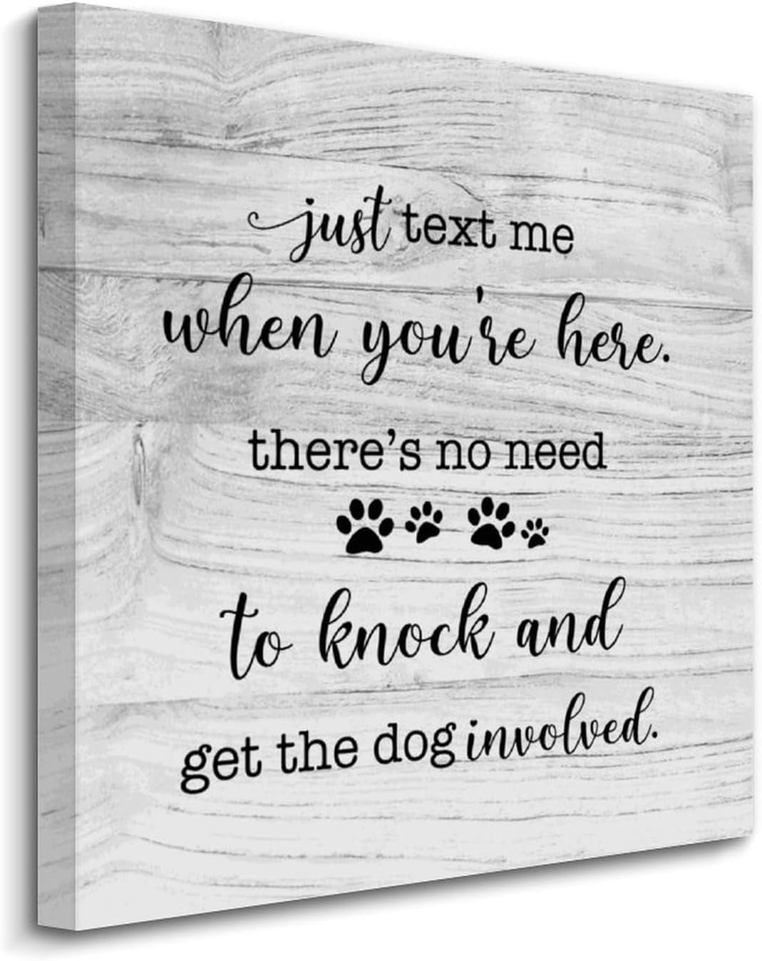 AEFER Motivational Canvas Prints Wall Art Just Text Me When Youre Here ...