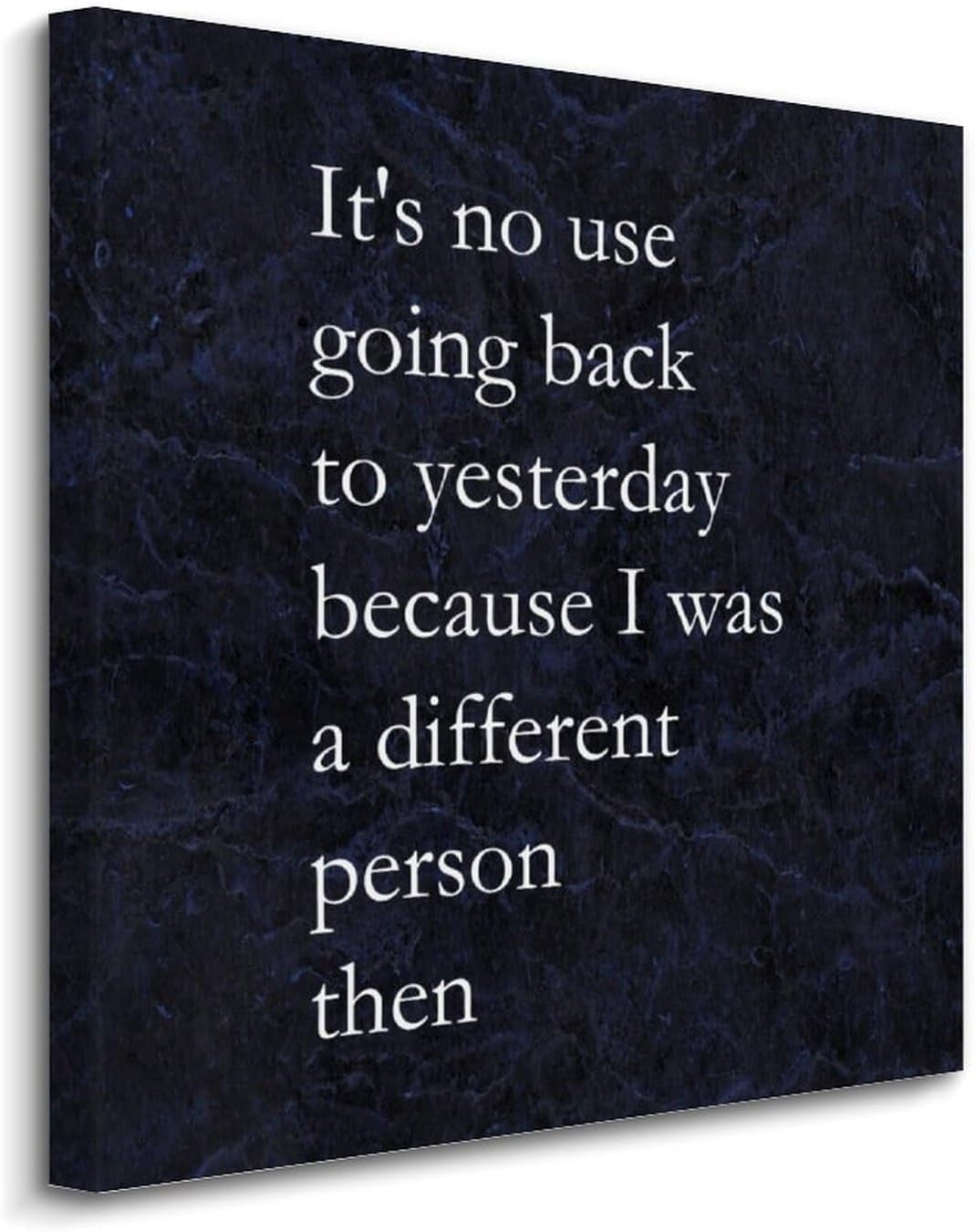 AEFER Motivational Canvas Prints Wall Art It's No Use Going Back to ...