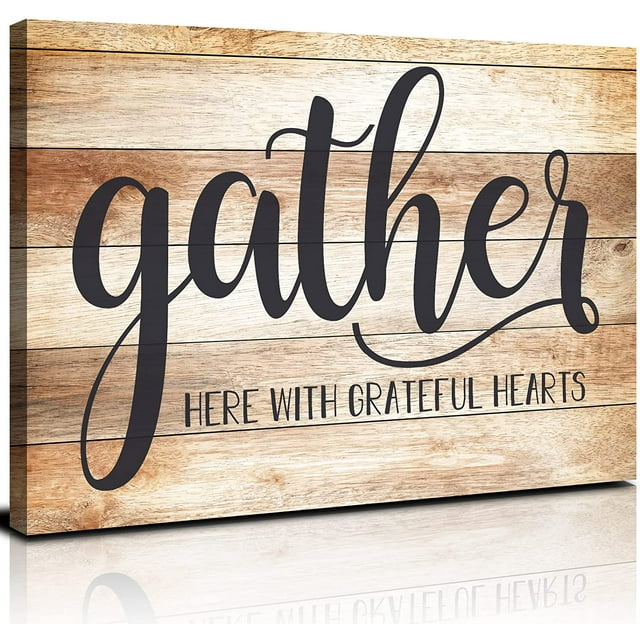 AEFER Motivational Quotes Wall Art Gather Signs for Home Decor Gather ...