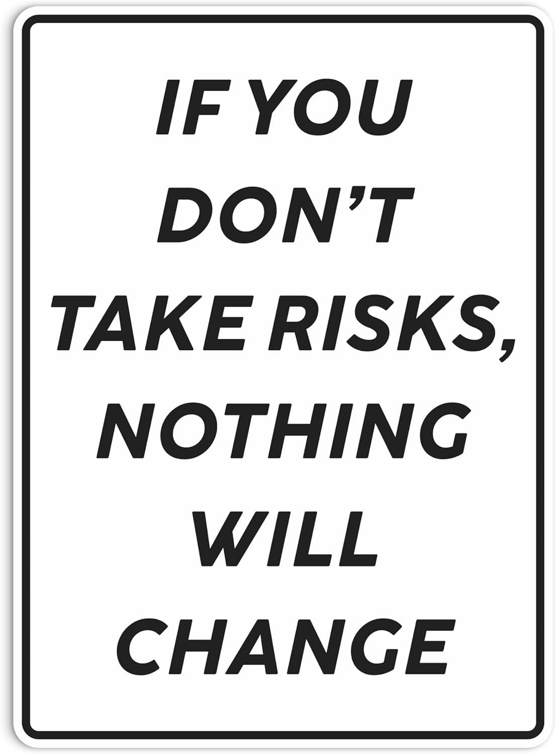 AEFER Motivational Wall Decor Posters - If You Don't Take Risks Nothing ...