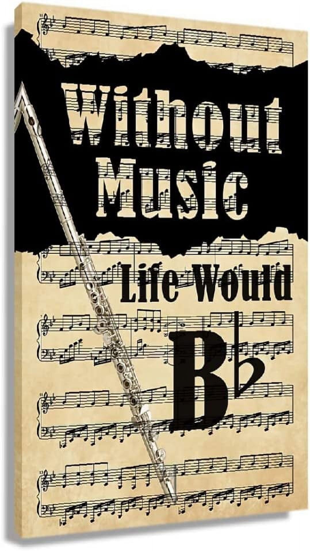 AEFER Musical Wall Art Painting Canvas Art Sheet Music Posters Vintage ...