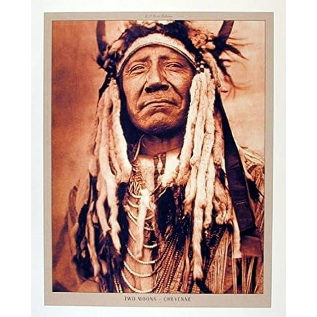 AEFER Native American Wall Decor Two Moons Tribes Indian Art Print Poster Unframe: 18x12inch ...