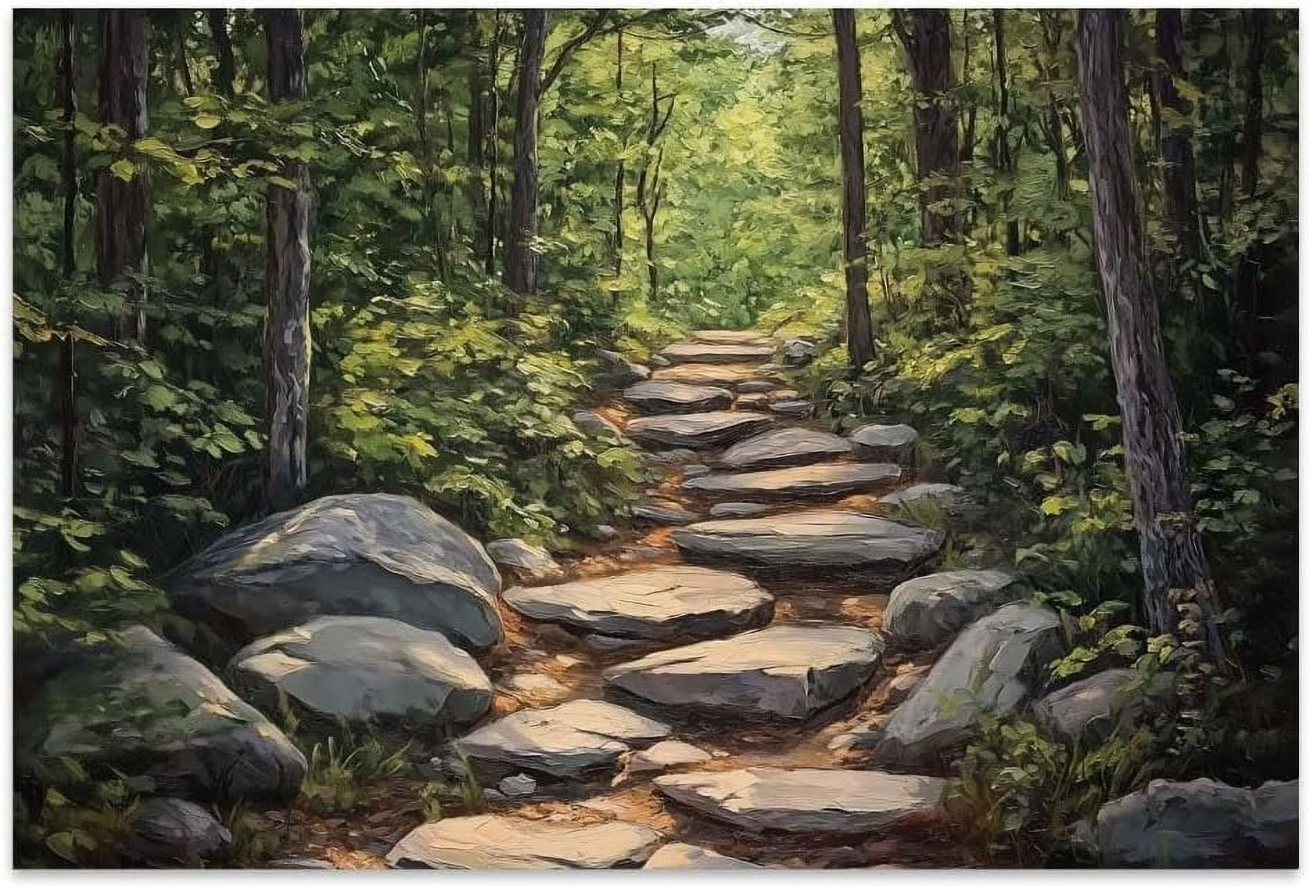 AEFER Nature Wall Art, Forest Path Landscape Wall Decor, Modern ...