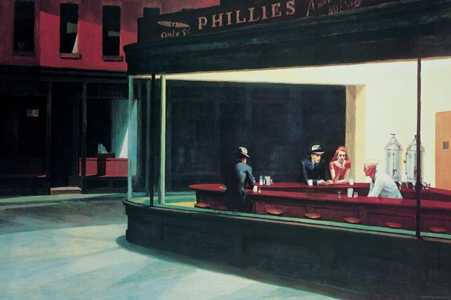 AEFER Nighthawks 1942 by Edward Hopper Museum Art Print Poster Famous ...