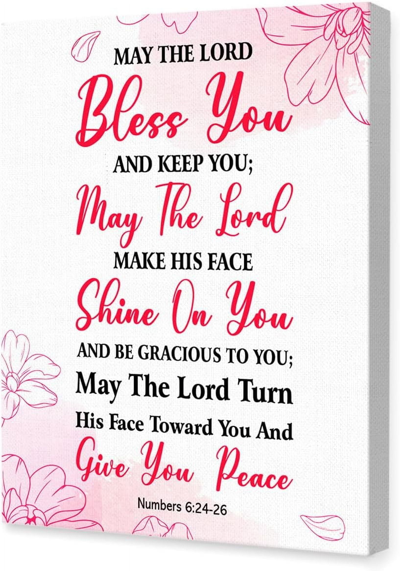 AEFER Numbers 6:24-26 May the Lord Bless You and Keep You Wall Art ...