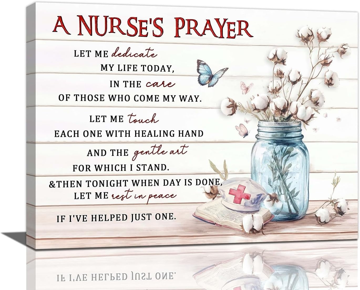 AEFER Nurse Office Canvas Wall Art Nurse Prayer Pictures Wall Decor ...