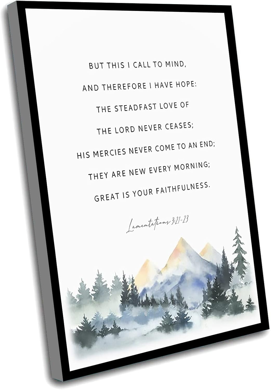 AEFER OFFICE WALL ART,Lamentations 3 21-23 His Mercies Are New Every ...