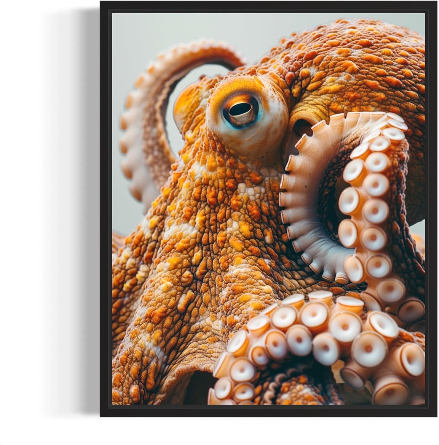 AEFER Octopus Poster Art Print, Animal Portrait Wall Art Nature Decor ...