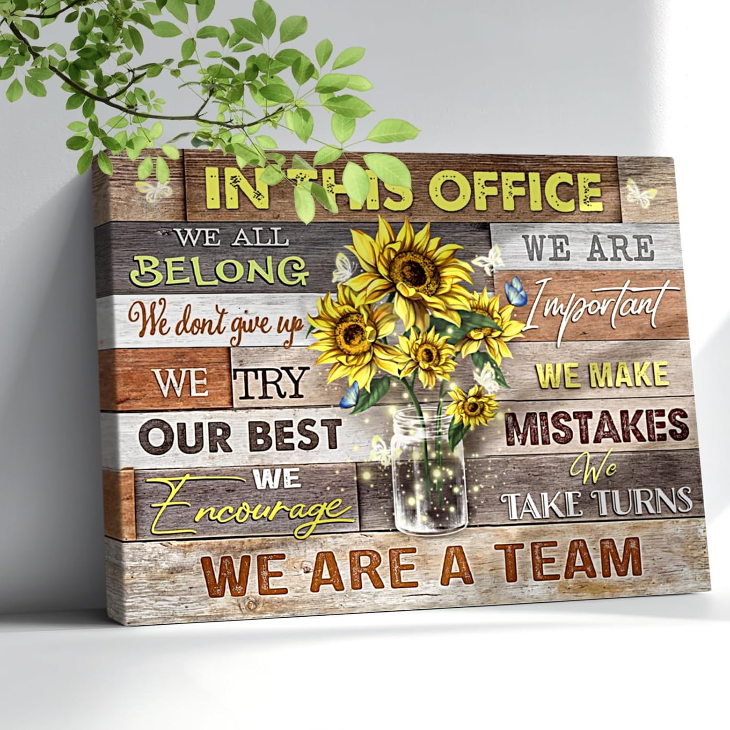 AEFER Office Inspirational Wall Art Motivational Office Wall Decor We ...