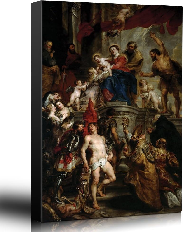 AEFER Oil Painting of Madonna Enthroned with Child and Saints by Peter ...