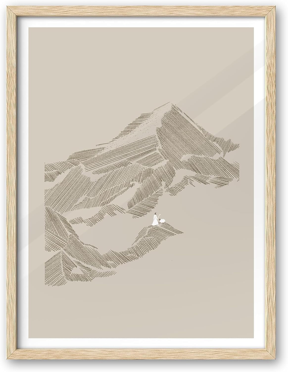 AEFER One Lost Sheep Christian Wall Art, Modern Jesus Leaves the 99 ...