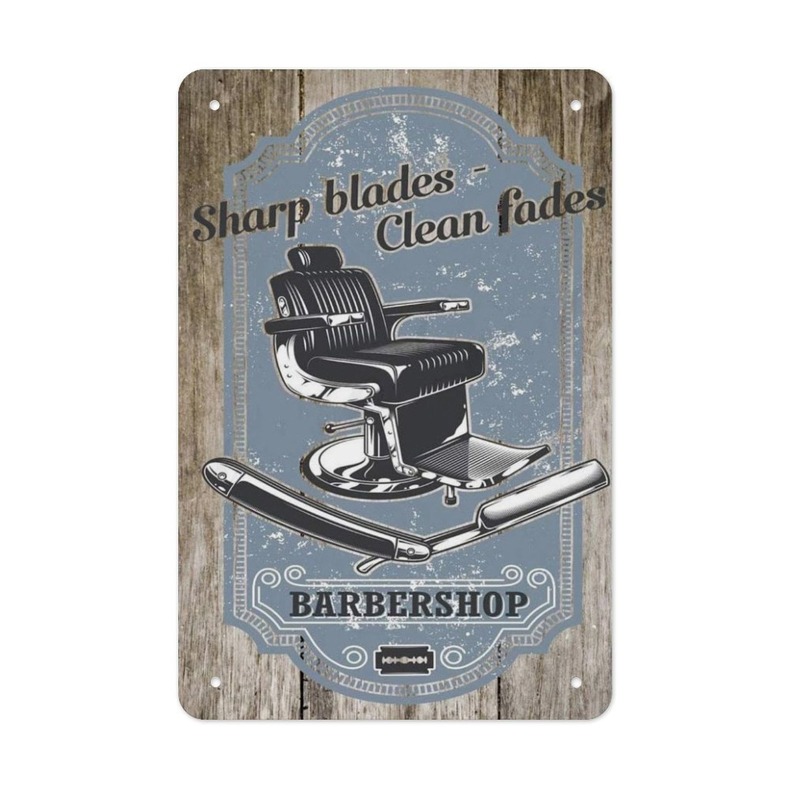 AEFER Original Retro Design Tin Metal Sign Wall Art | Sharp Blades ...
