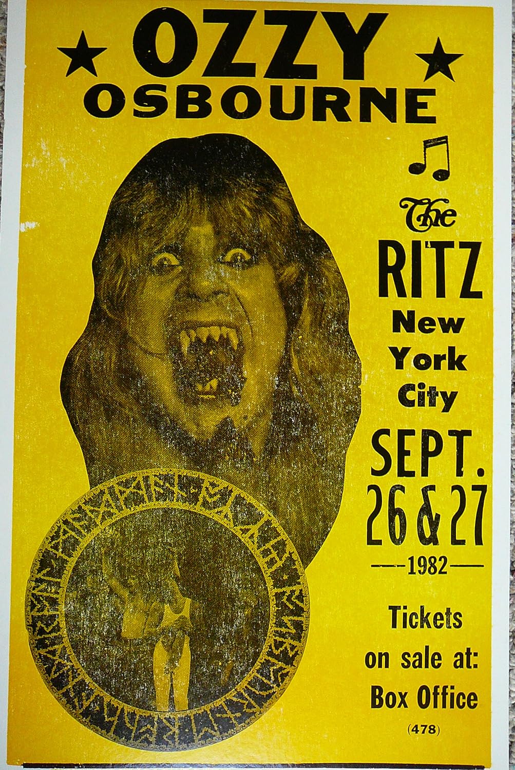 AEFER Ozzy Osbourne at The Ritz in NYC Poster Unframe: 12x16inch ...