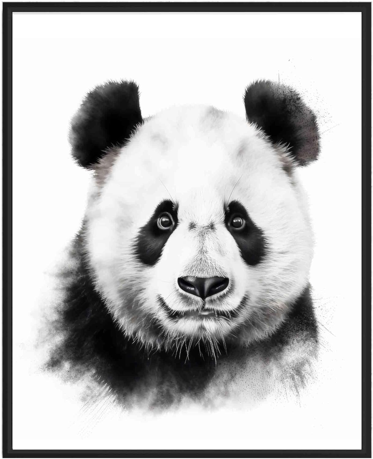 AEFER Panda Art Prints Posters, Black and White Photography Wall Art ...