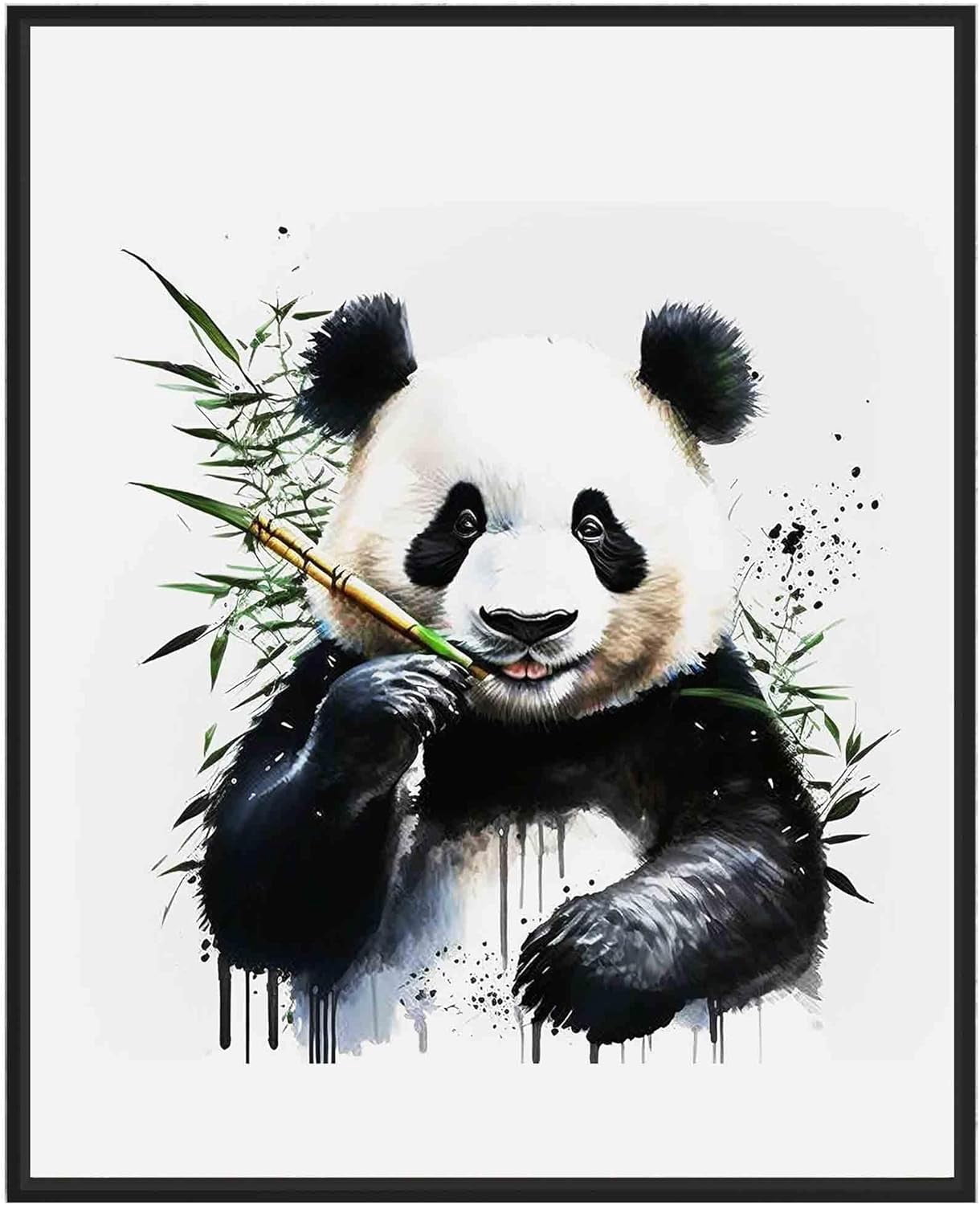 AEFER Panda Bear Art Print Poster, Abstract Watercolor Animal Wall Art ...