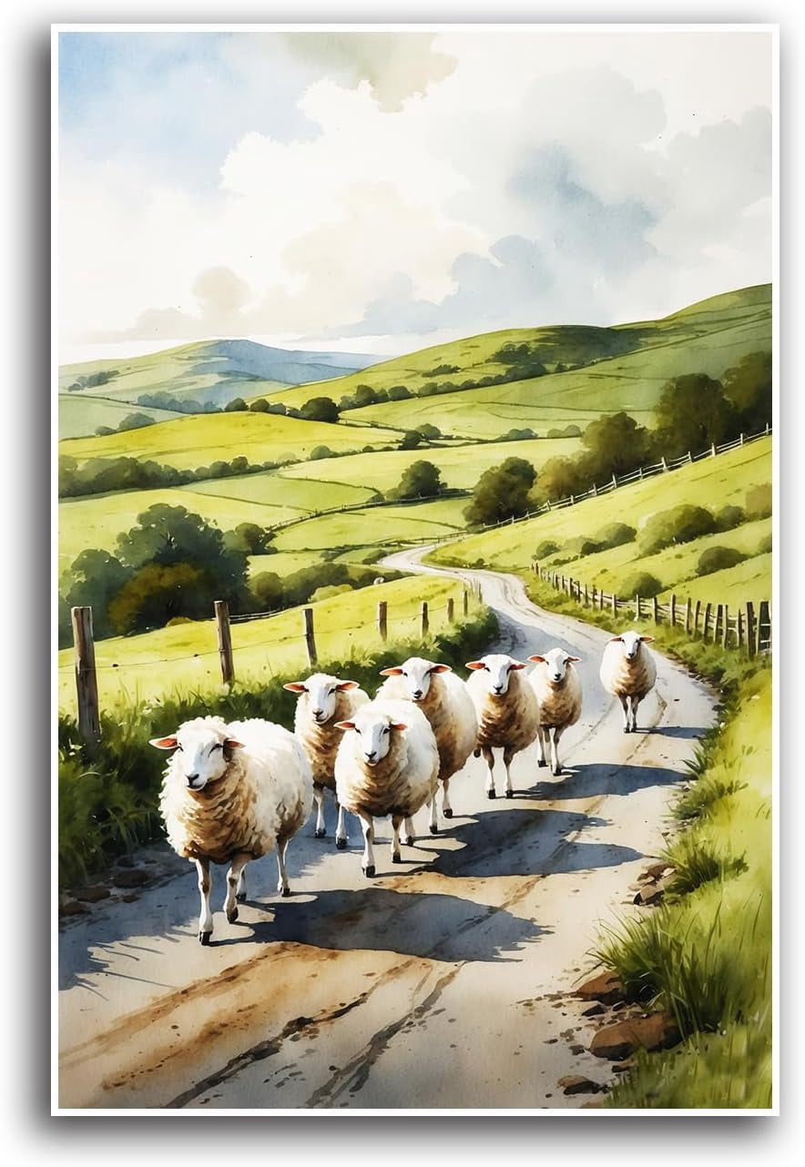 AEFER Parable of the Lost Sheep Jesus and the Lamb Canvas Wall Painting ...