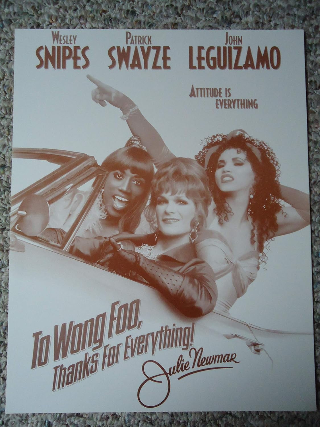 AEFER Patrick Swazye in Two Wong Foo Sepia Poster Unframe: 18x12inch ...