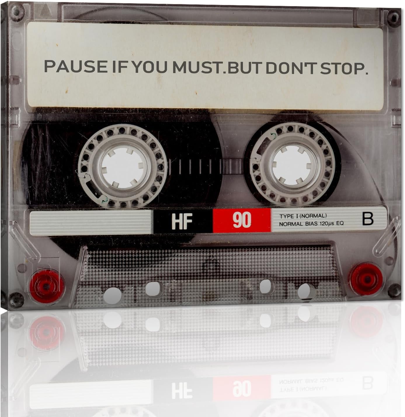 AEFER Pause If You Must Inspirational Quote Canvas Wall Art Pink ...