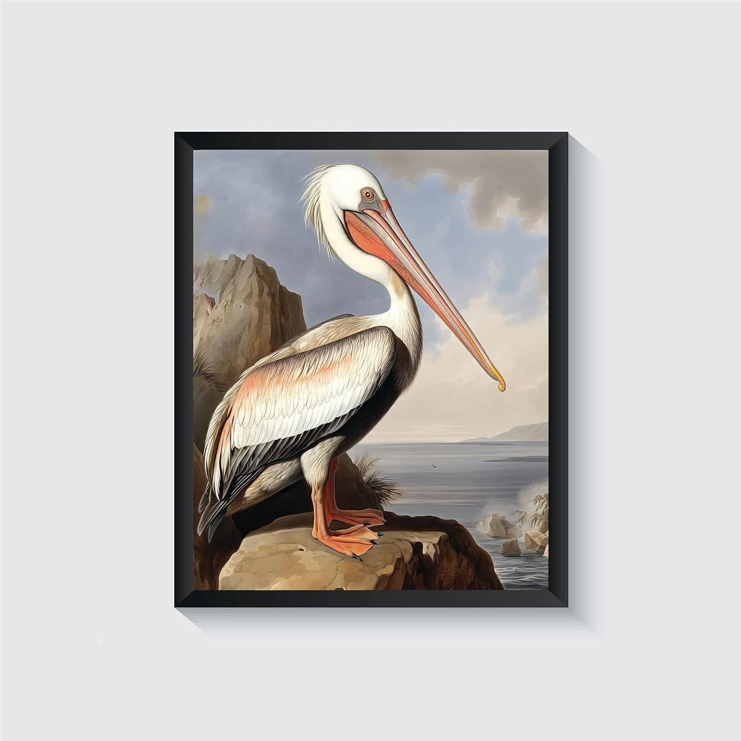 AEFER Pelican Poster Art Print Retro Vintage Bird Wall Art Poster Decor ...