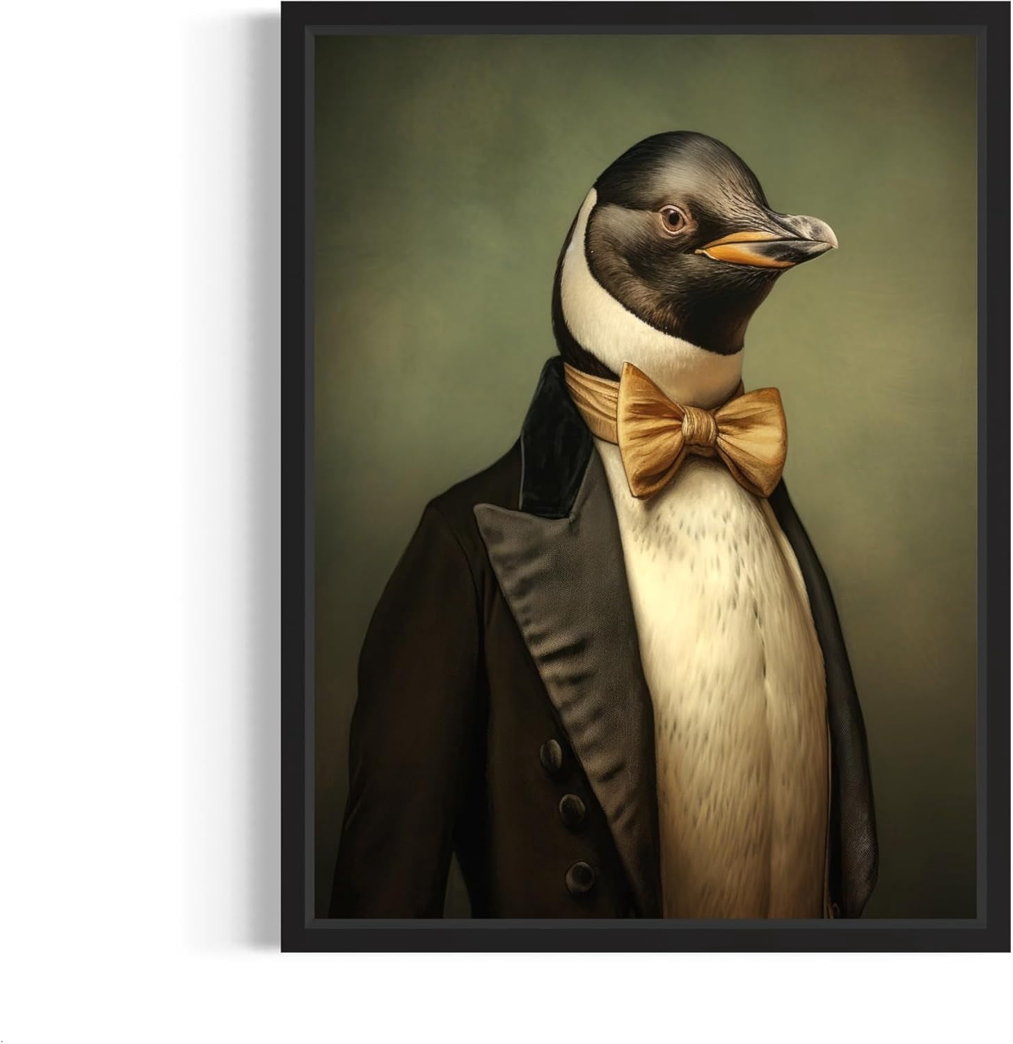 AEFER Penguin Vintage Portrait Poster Art Print, Classic Animals Wall ...