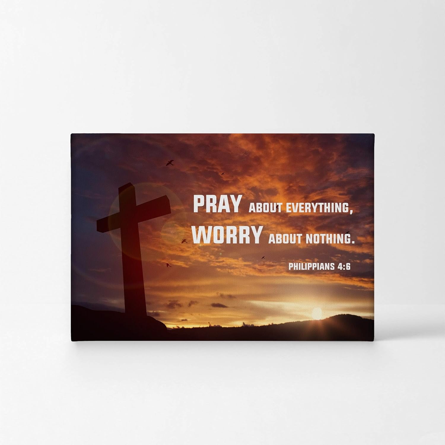 AEFER Philippians 4:6 Bible Verses Canvas Print Scripture Wall Decor ...