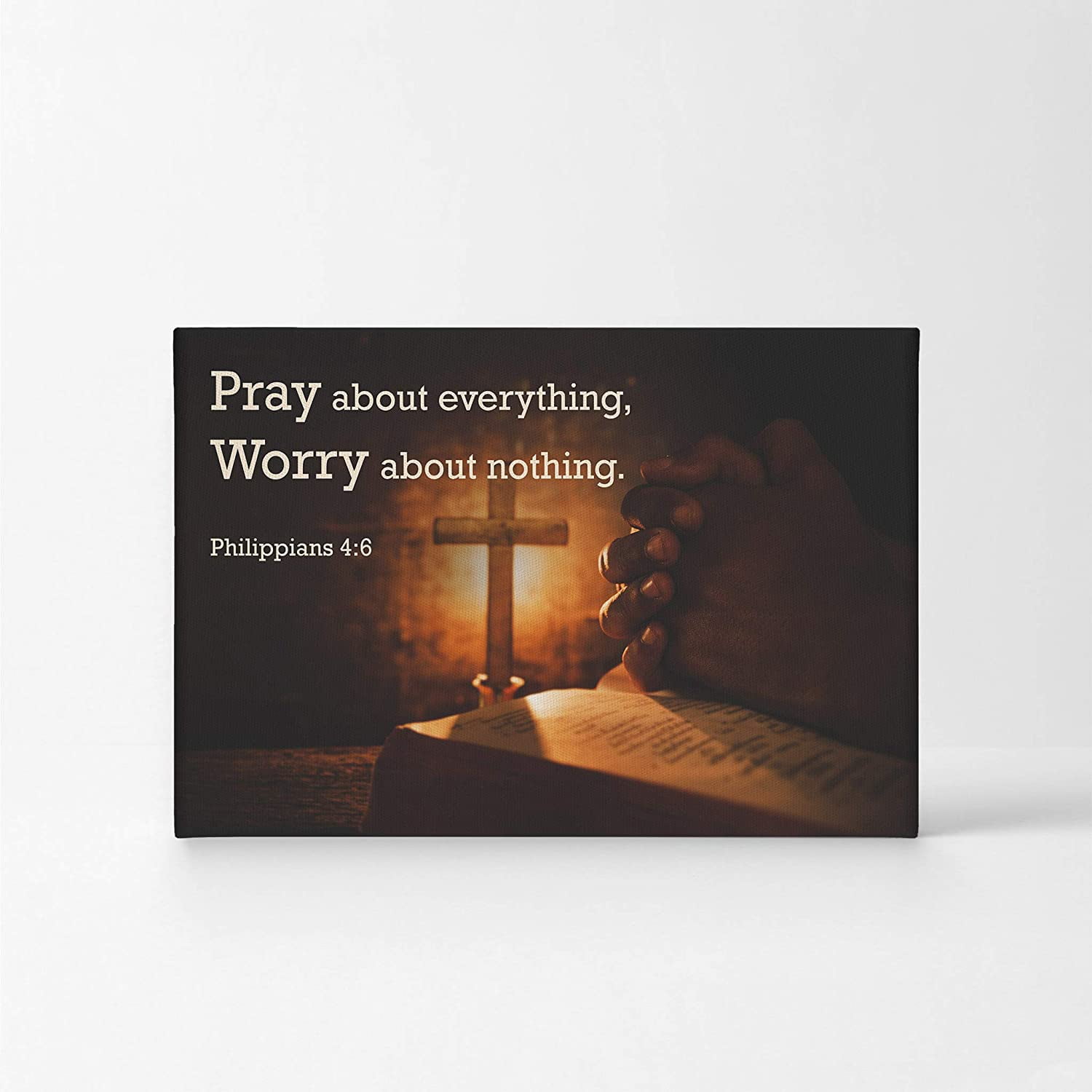 AEFER Philippians 4:6 Bible Verses Canvas Print Scripture Wall Decor ...