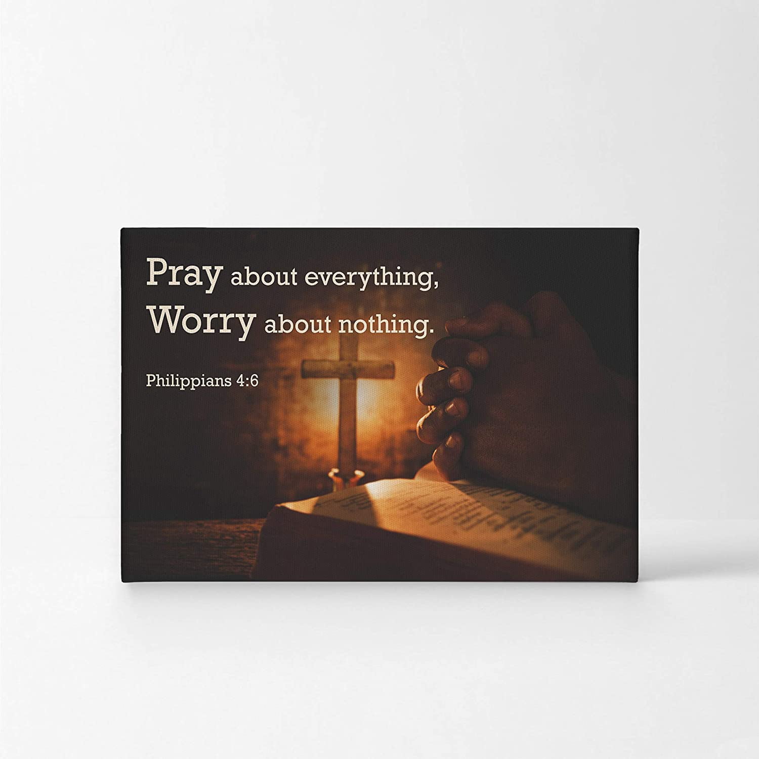 AEFER Philippians 4:6 Bible Verses Canvas Print Scripture Wall Decor ...