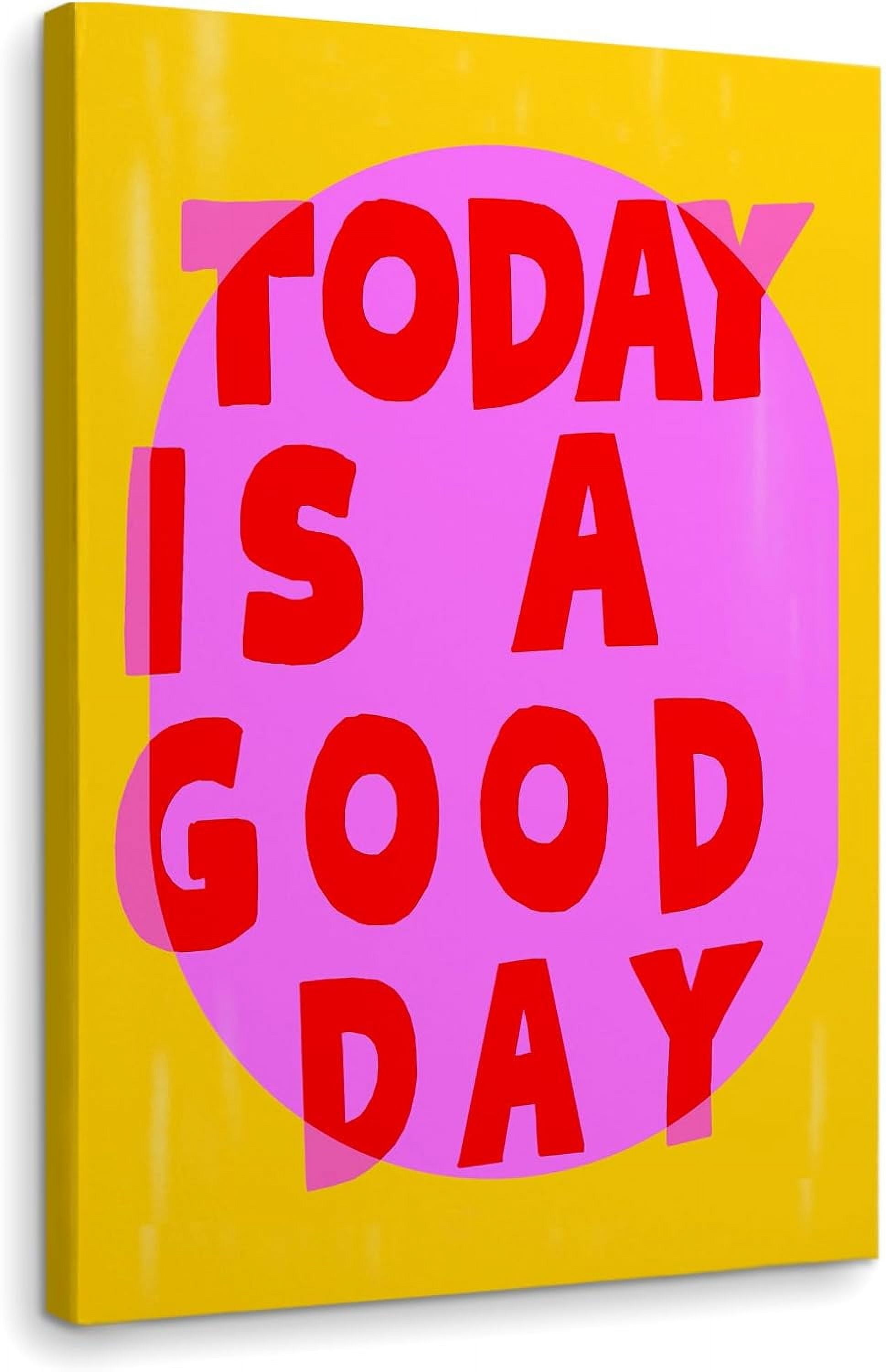 AEFER Pink Canvas Wall Art,Girly Wall Art,Pink And Orange Preppy Funky ...