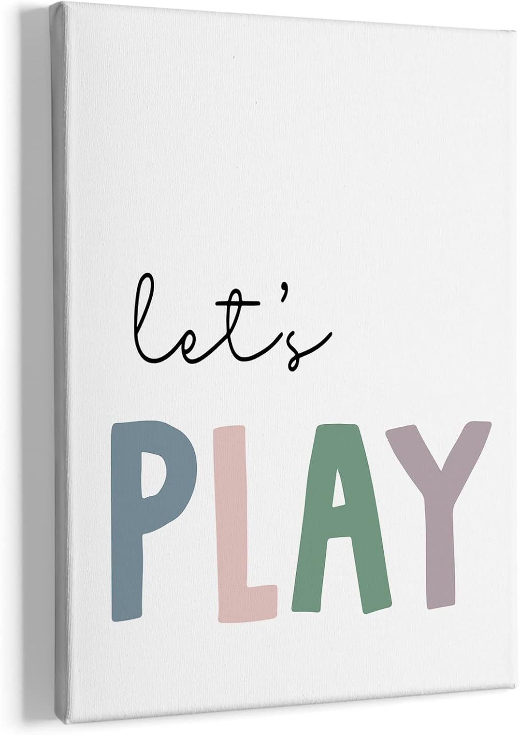 AEFER Play Quotes Let‘s Play Framed Canvas Painting Wall Art Decor ...