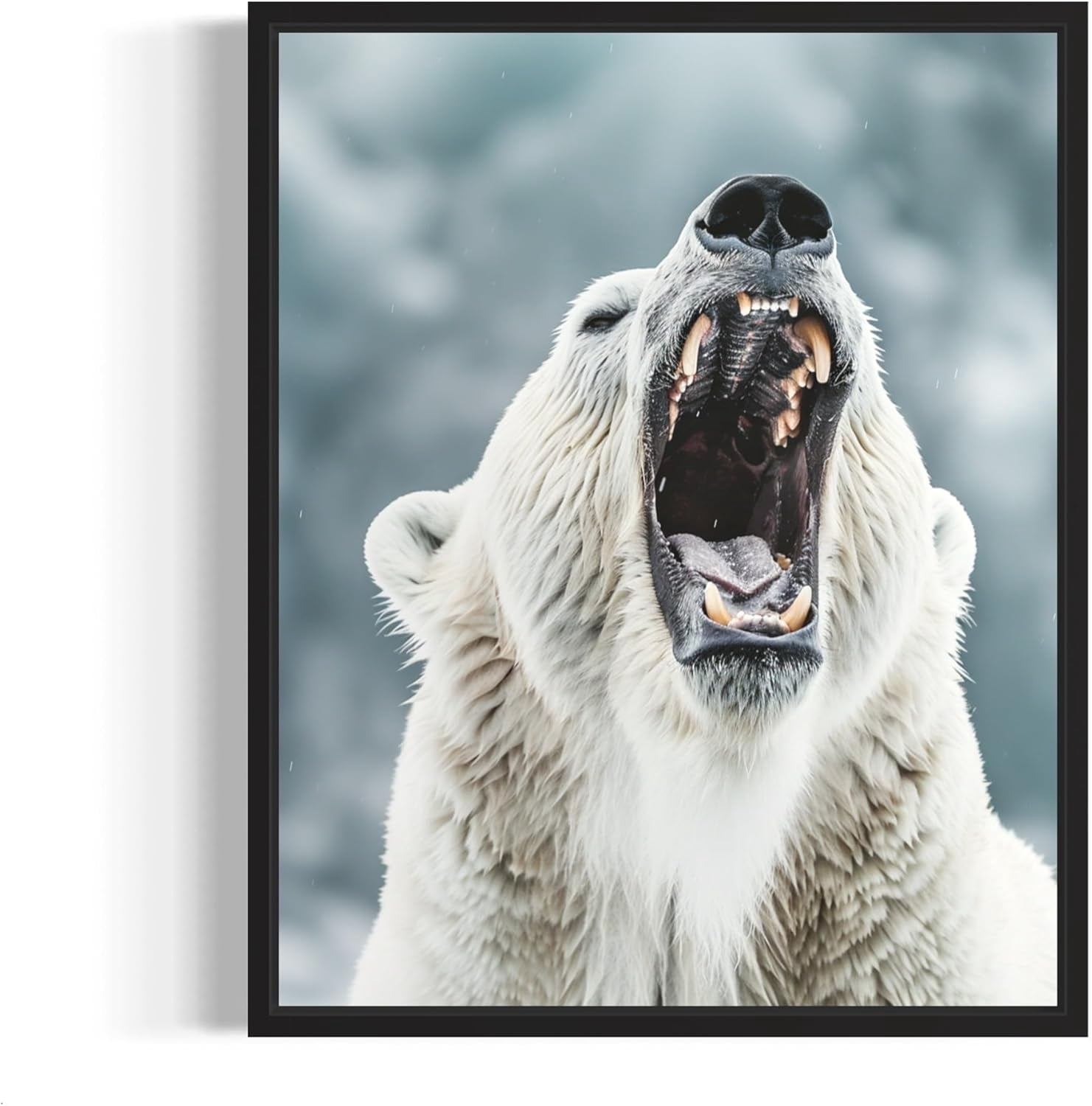 AEFER Polar Bear Poster Art Print, Animal Portrait Wall Art Nature ...