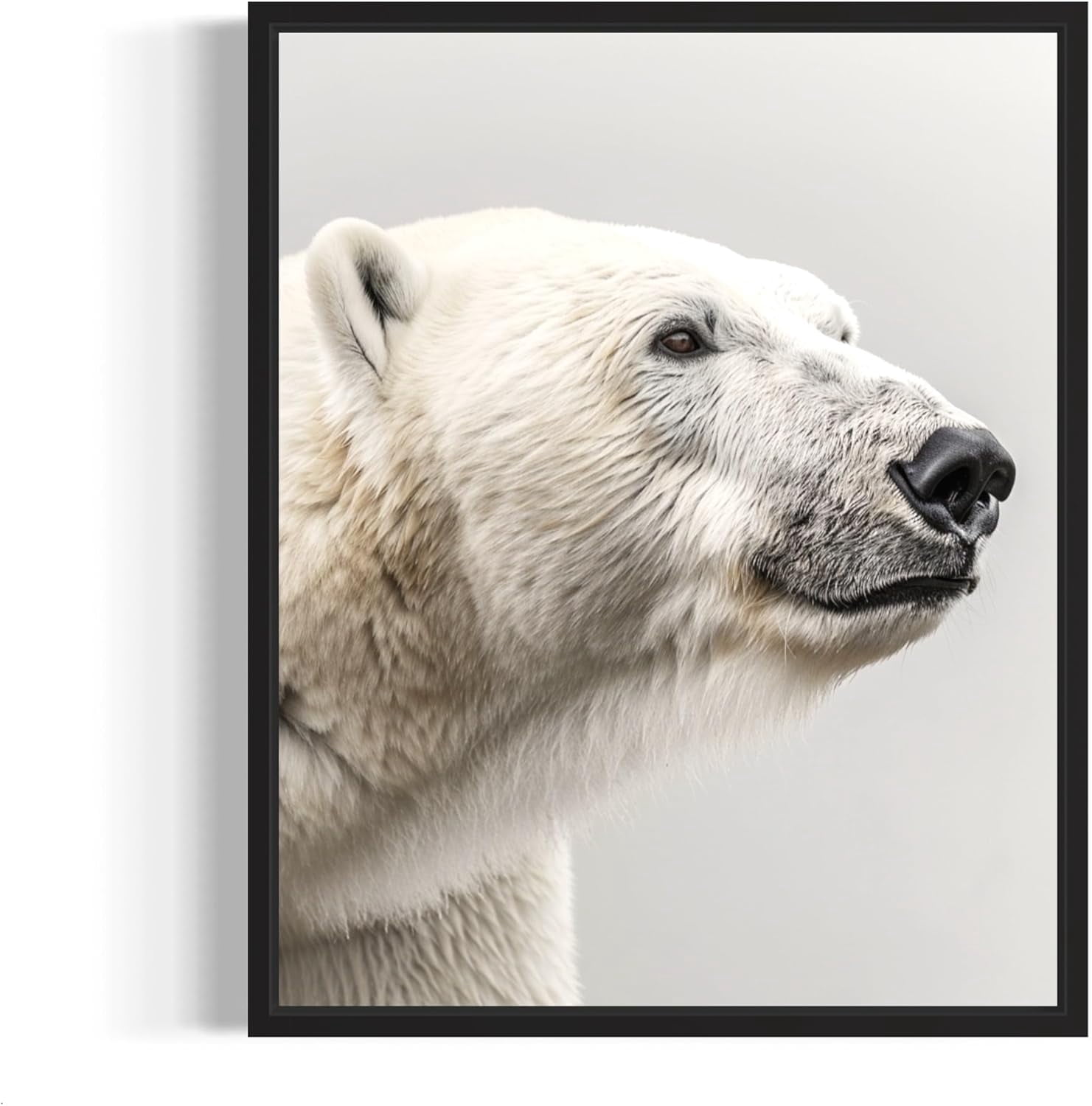 AEFER Polar Bear Poster Art Print, Animal Portrait Wall Art Nature ...